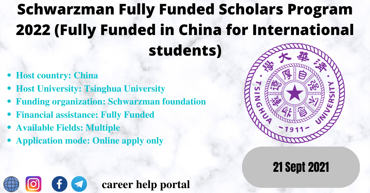 Schwarzman Fully Funded Scholars Program 2022 (Fully Funded in China ... Schwarzman Fully Funded Scholars Program 2022 (Fully Funded in China ...