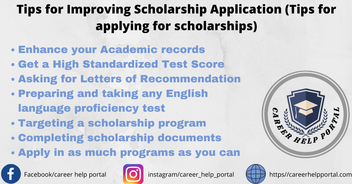 Tips for Improving Scholarship Application (Tips for applying for ... Tips for Improving Scholarship Application (Tips for applying for ...